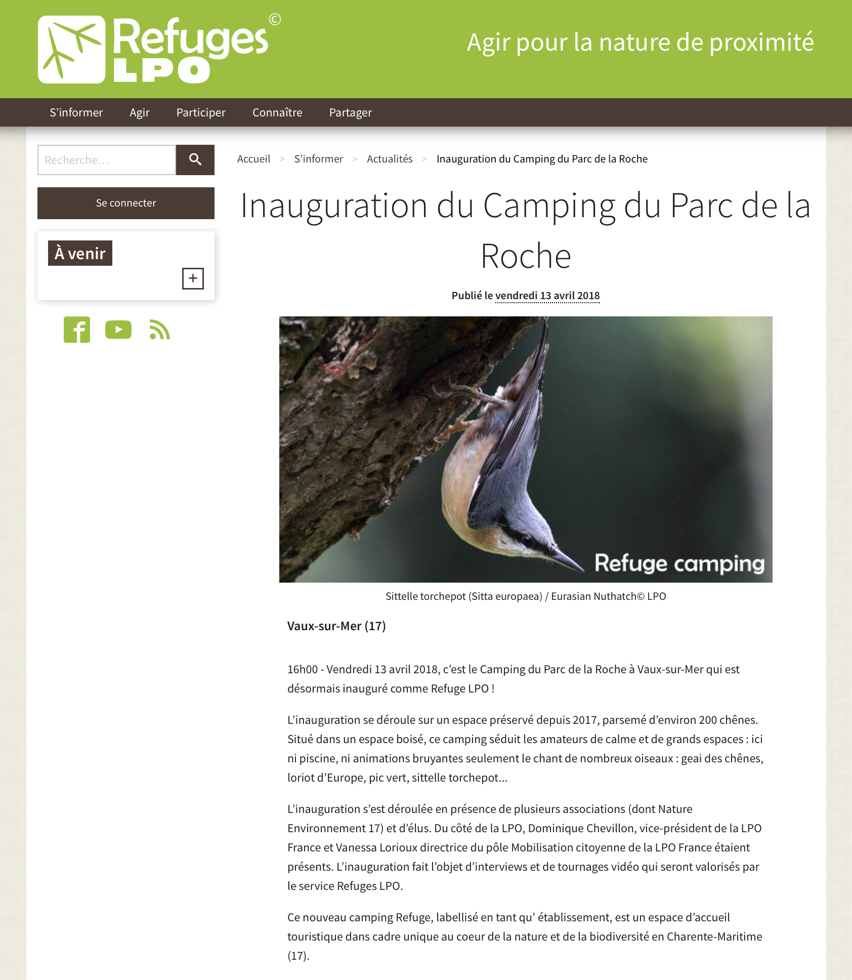Refuge LPO – Camping de La Roche